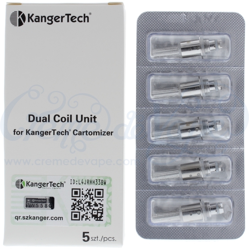 KangerTech Dual Coil Heads - 5pk - Creme de Vape