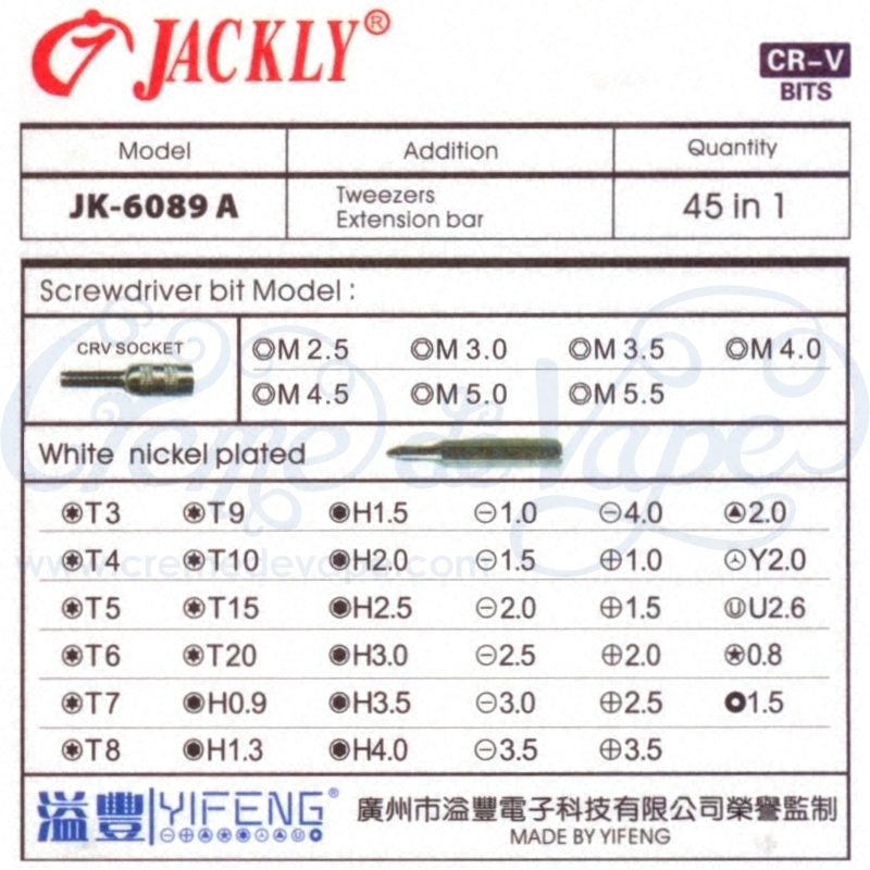Jackly 45 in 1 Precision Tool Kit - Creme de Vape