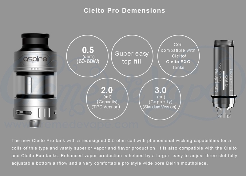 Aspire Cleito Pro Subtank - Creme de Vape