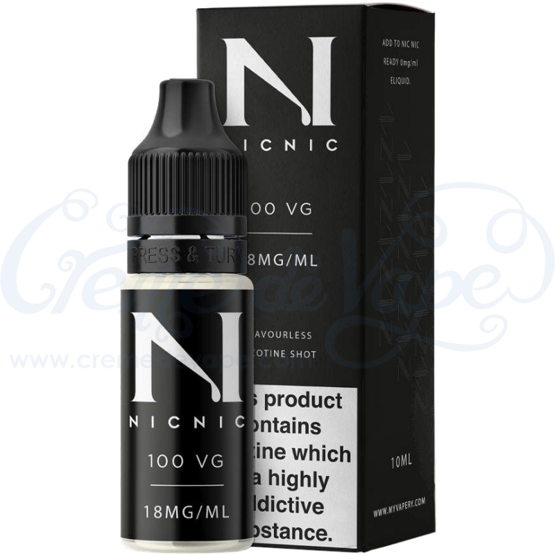 Nic Nic Flavourless 100VG 18mg Nicotine Shot - Creme de Vape