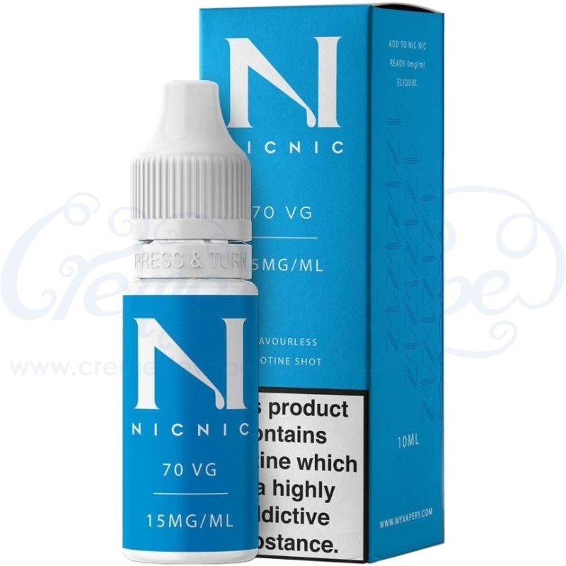 Nic Nic Flavourless 70VG 15mg Nicotine Shot - Creme de Vape