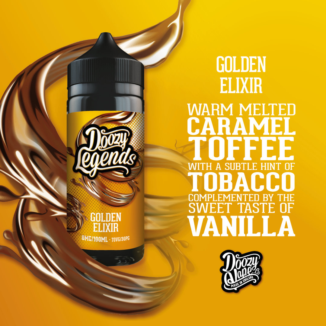 Golden Elixir by Doozy Legends - 100ml Shortfill - Creme de Vape