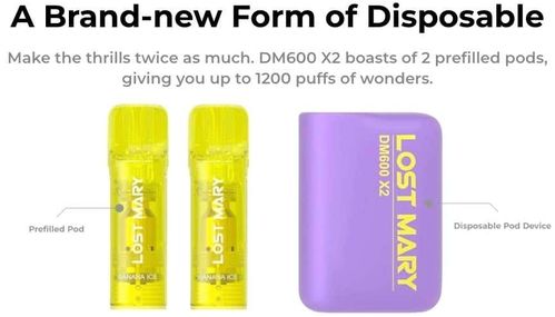 Lost Mary DM600 X2 Disposable Vape | Creme de Vape