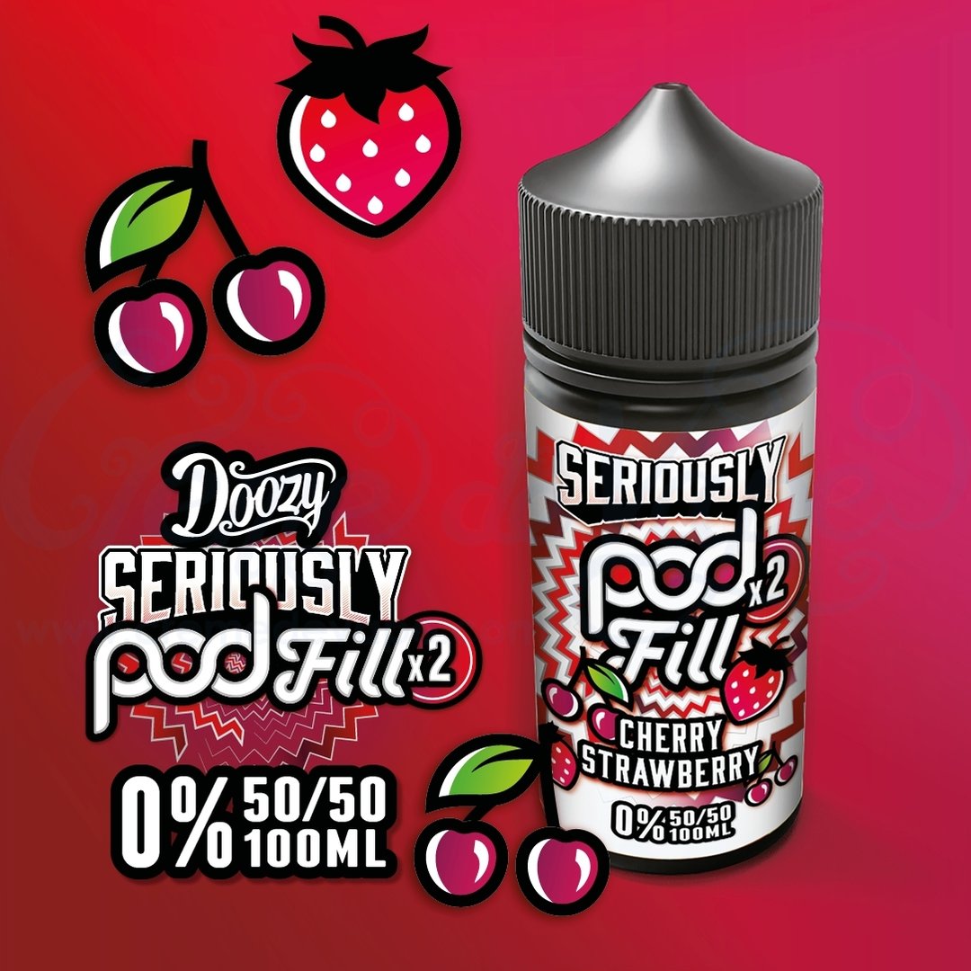 Cherry Strawberry Seriously POD FILL 2 by Doozy - 100ml Shortfill ...