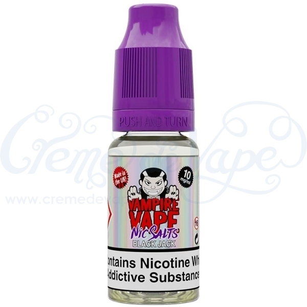 Black Jack Nic Salt e-liquid by Vampire Vape - Creme de Vape